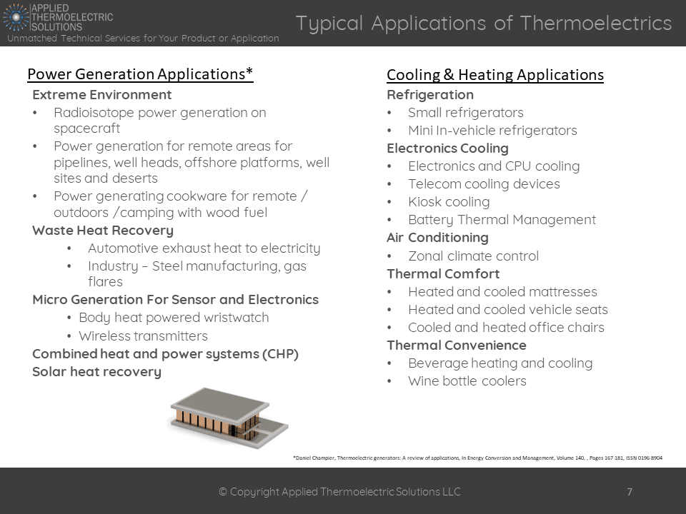 Introduction to Thermoelectrics and Medical Applications - Applied ...